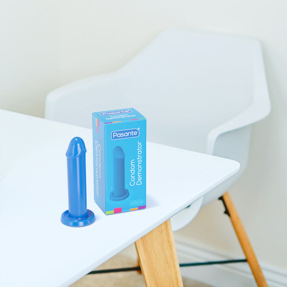 Pasante Blue Condom Demonstrator – Pasante.com
